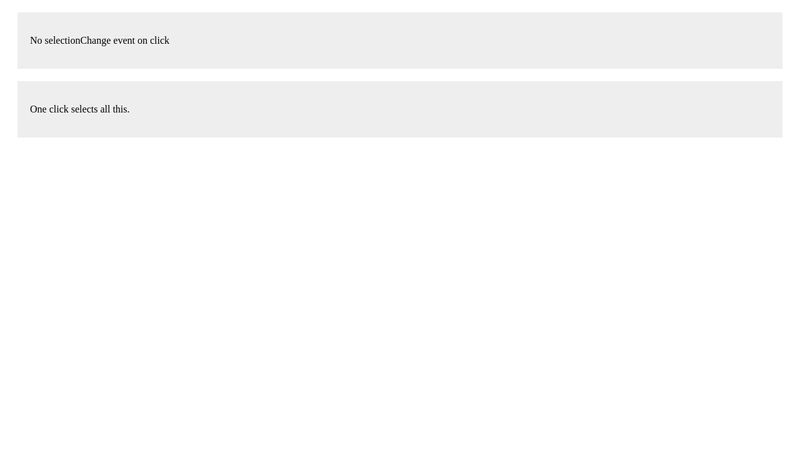 selectionchange prevented with user-select:none
