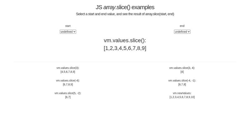 JS array.slice() examples