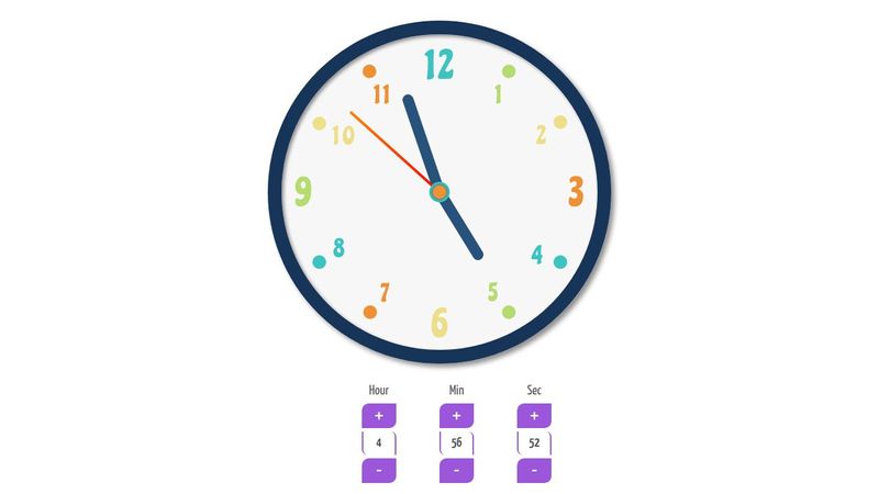 Pure jQuery & CSS Analog Wall-Clock