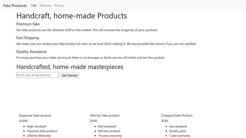 Product landing page FreeCodeCamp Project