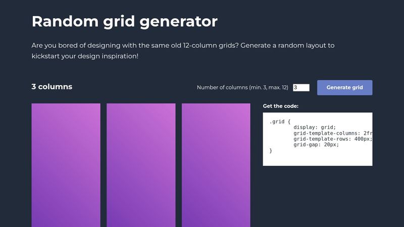 Random CSS Grid Generator