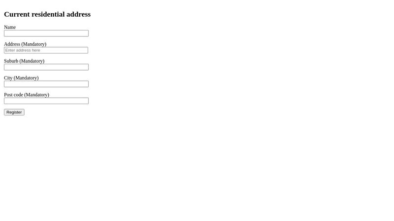 NZ - Addresses with Mandatory Fields