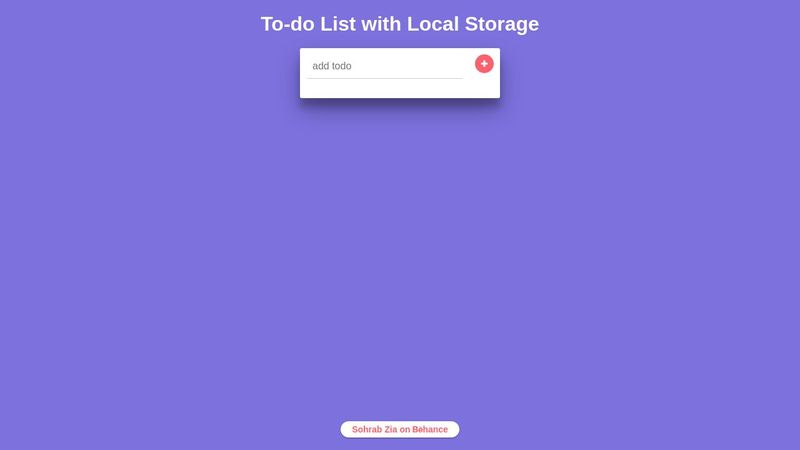 jquery to-do list with local storage | Sohrab zia