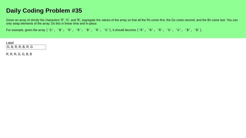 Daily Coding Problem #35