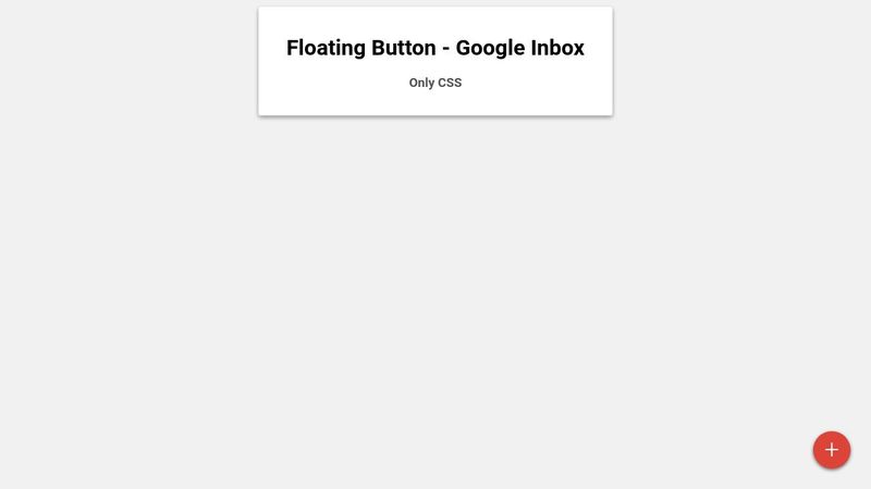 Material floating button CSS