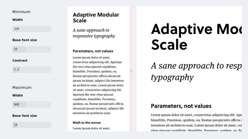 Adaptive Modular Scale