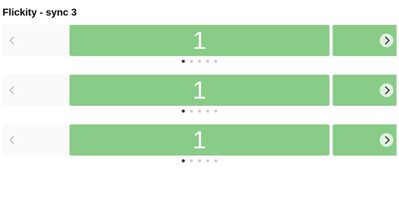 Flickity - sync 3, vanilla JS