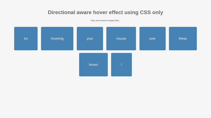 CSS only directional hover