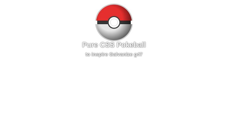 Pure CSS Pokeball