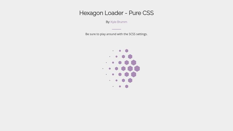 Hexagon Loader (Pure CSS)