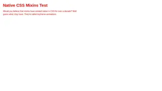 CSS Has Had Native Mixins Since 2009