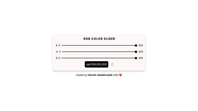 RGB color slider generator