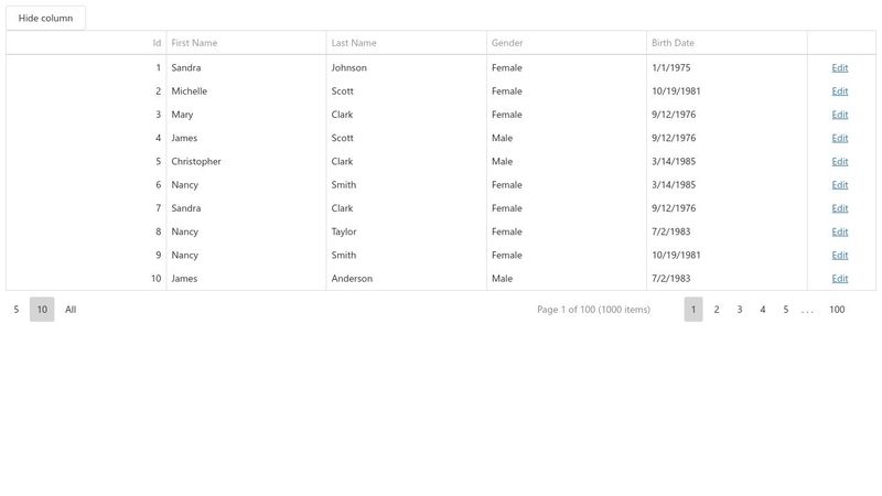 Record Paging - DevExtreme Data Grid