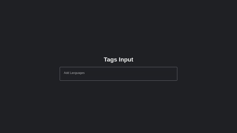 Tags Input