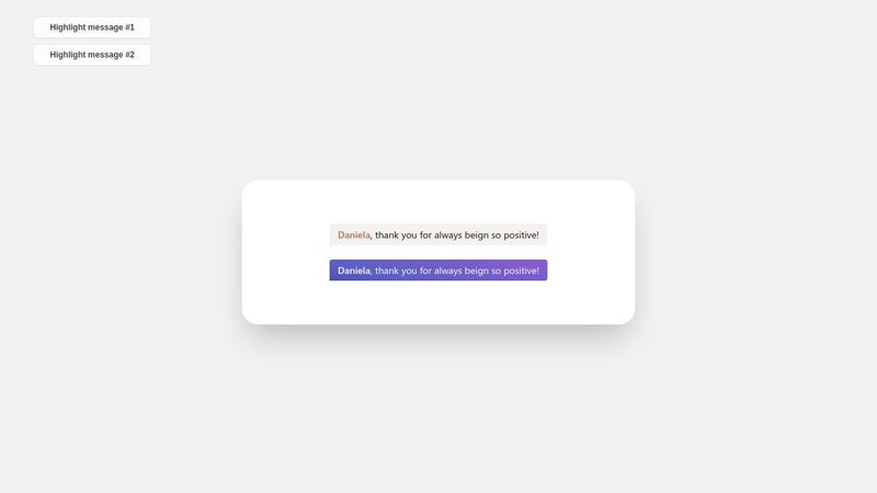 Highlight Message Animation [CSS Houdini] 2