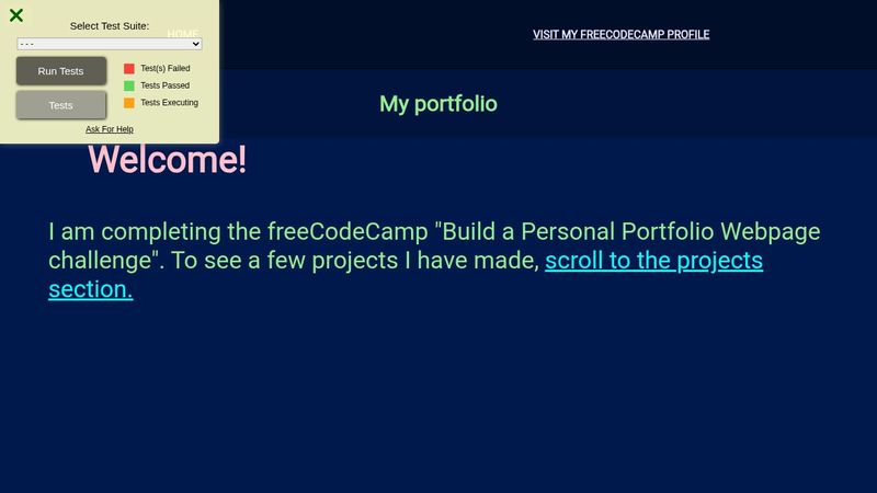 Responsive Web Design Projects - Build a Personal Portfolio Webpage
