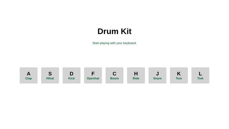 JavaScript Drum Kit #100daysOfcode #day59