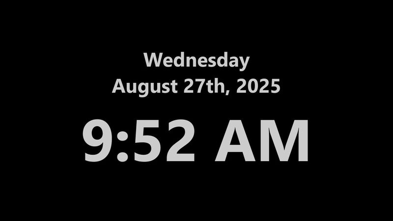 Full Screen Date/Time