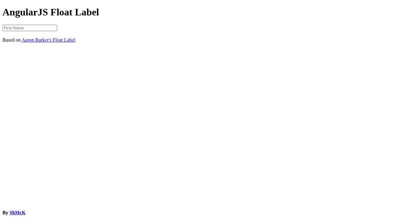 AngularJS Float Label