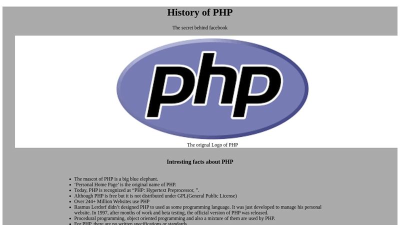 FreeCodeCamp - History Of PHP