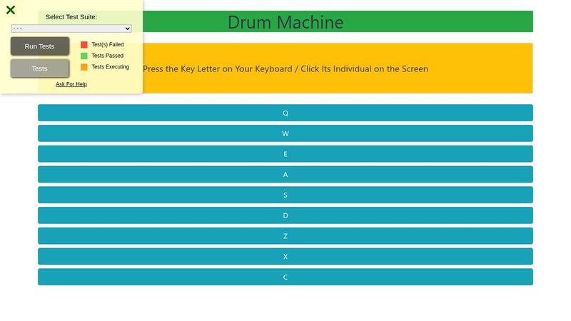 Prin's Drum Machine (freeCodeCamp Project)
