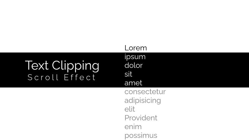 Text Clip Scroll Effect CSS