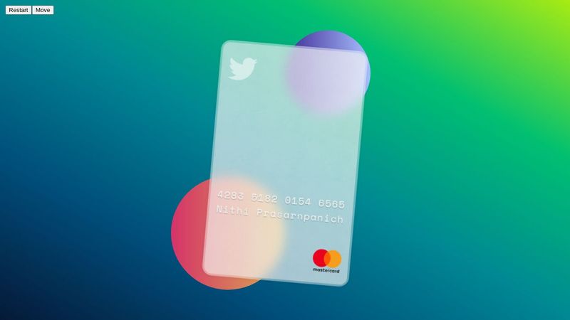 Glass card / html / css / gsap