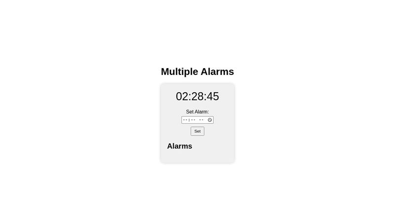 JavaScript Alarm Clock