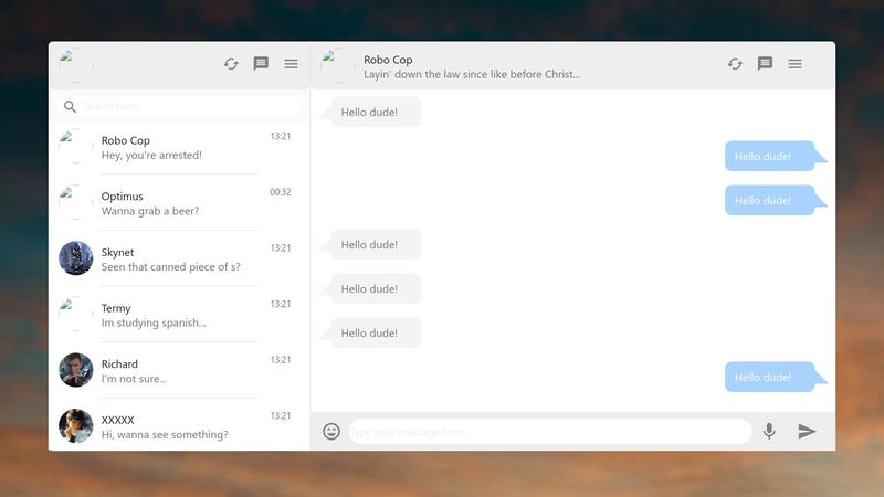 WhatsApp Inspired Bootstrap Chat UI Direct Messaging App