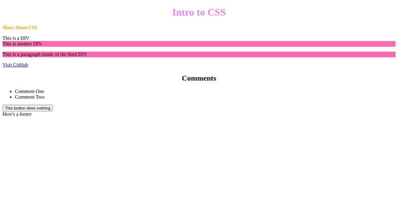 Intro to CSS Lesson Starter