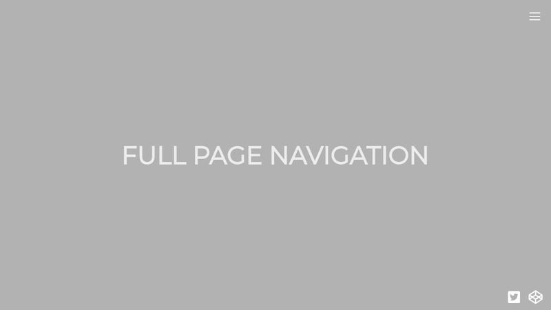 Full Page Navigation with GSAP