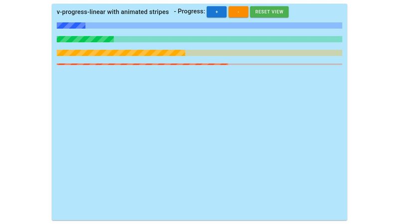vuetify v-progress-linear animated stripes
