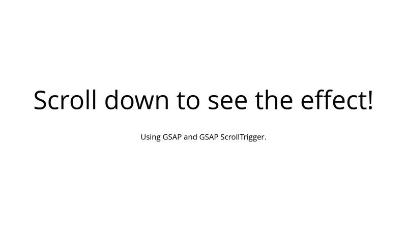 GSAP ScrollTrigger animation example
