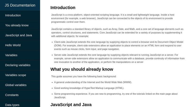 JS Documentation