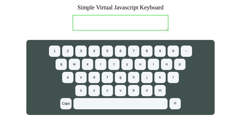 Simple Virtual Keyboard - JS