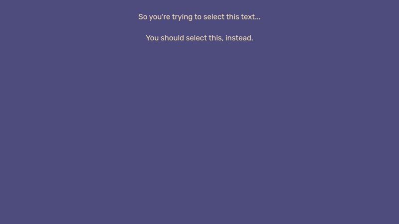 user-select property css