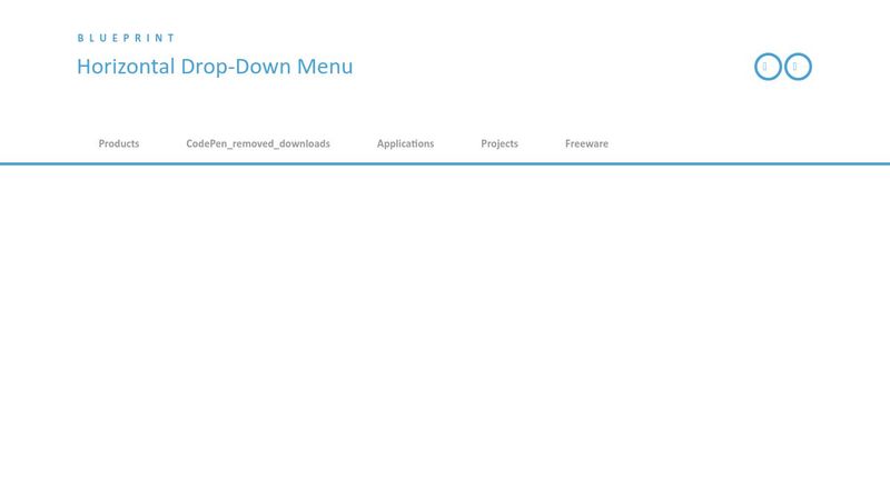 Horizontal Drop Down Menu