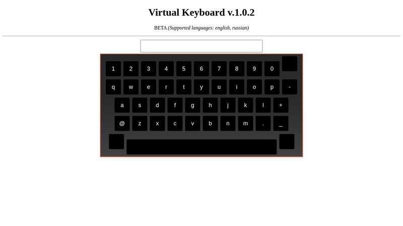 Virtual Keyboard v.1.0.2
