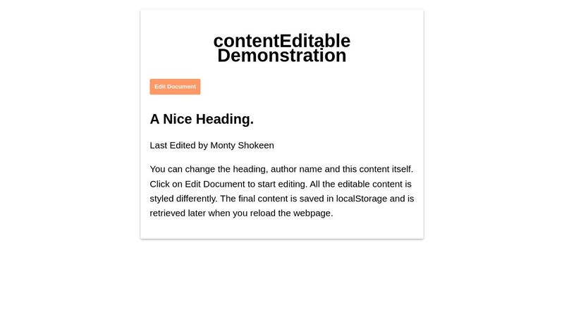 Complete contentEditable Inline Editor