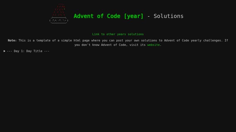 Advent of Code - Solutions page