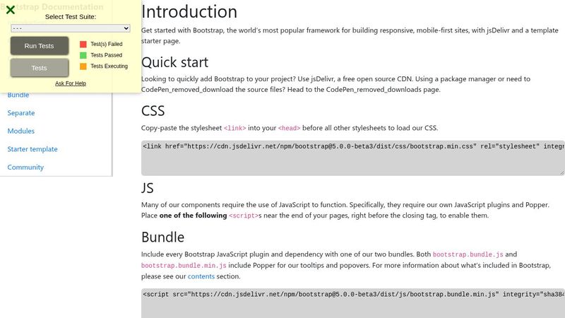 Bootstrap Intro Documentation
