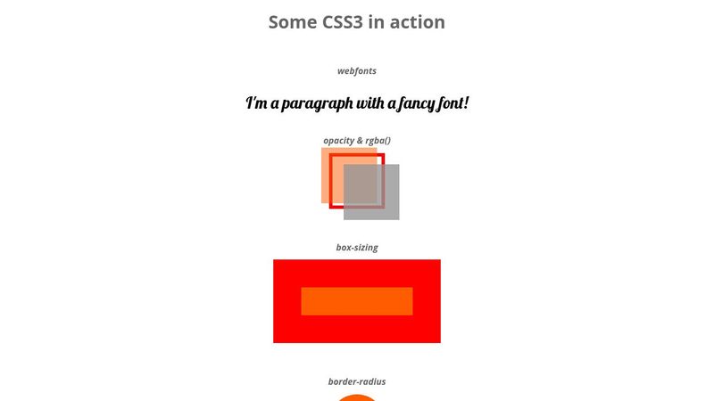Some CSS3 in action