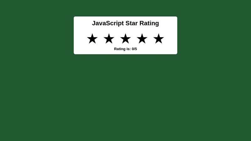 JavaScript Star Rating