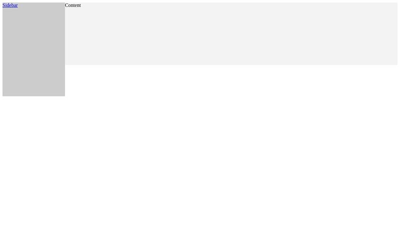 Fixed width sidebar, fluid content