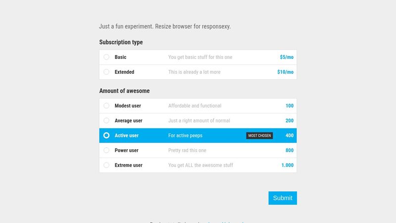 Responsive form design