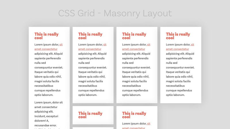 CSS Grid - Masonry Layout