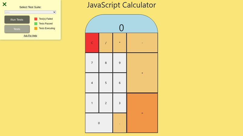FCC JavaScript Calculator (React)