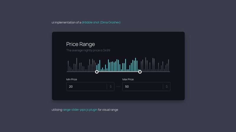 Responsive Price Range UI