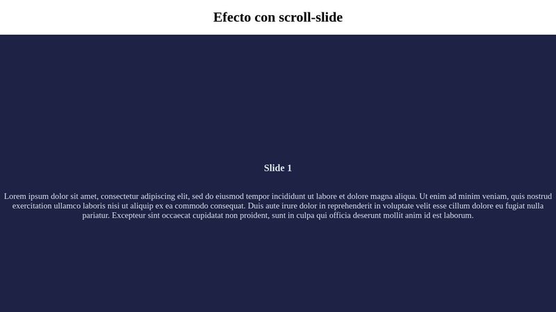 Aprendiendo CSS - Efecto scroll-slide