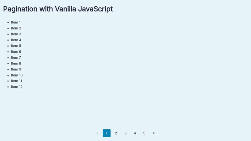 Pagination with Vanilla JavaScript